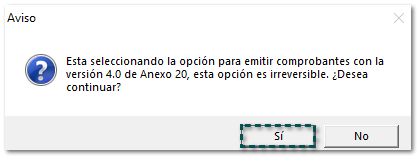 Configura versión 4.0 a tu Empresa