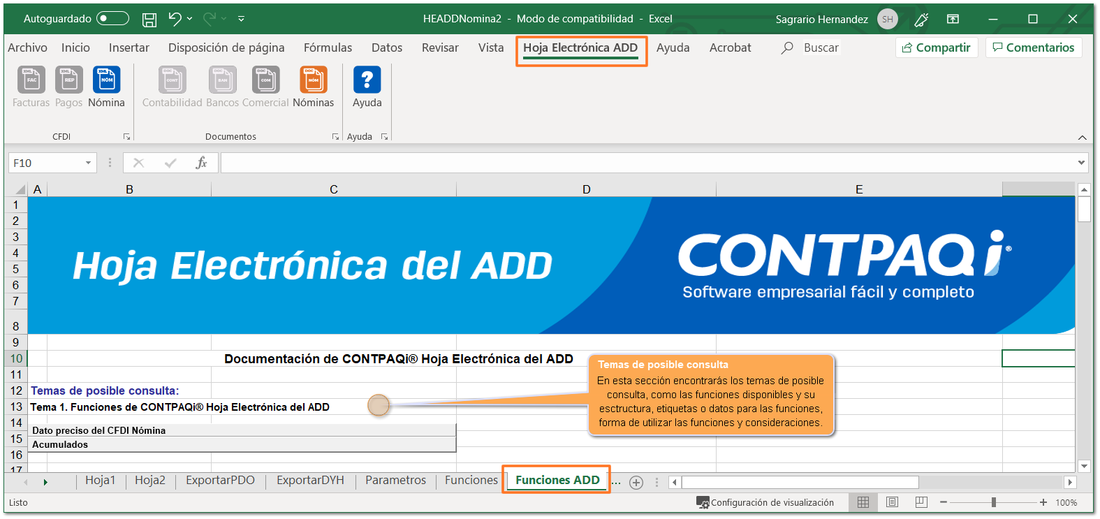 Funciones de CONTPAQi® Nóminas