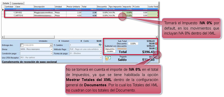 Generar documentos a partir del XML (IVA 8%)
