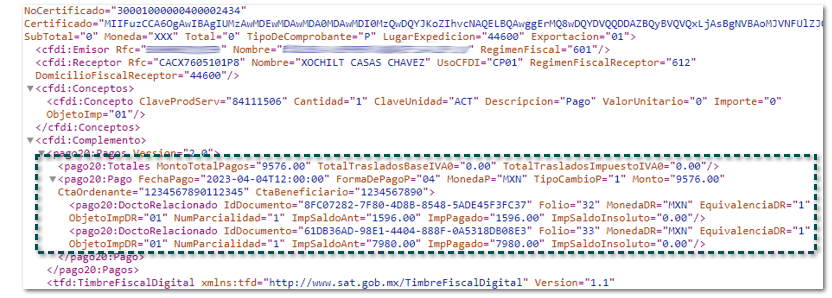3. Pago de varios CFDIs de Ingreso con método de pago PUE y PPD