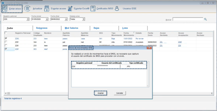 Módulo Conexión en línea con IDSE