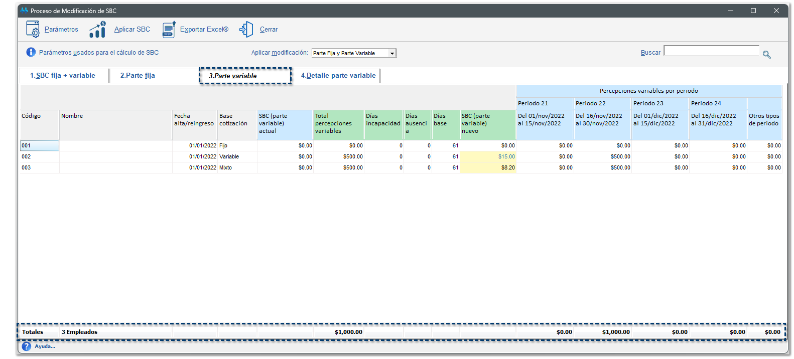 Módulo de Determinación de SBC