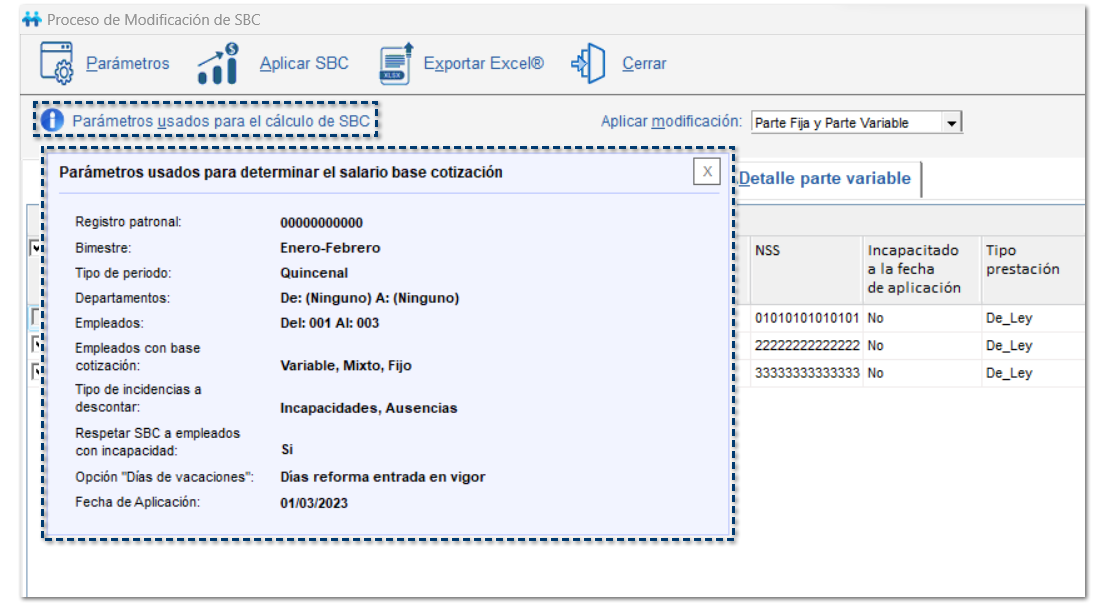 Módulo de Determinación de SBC