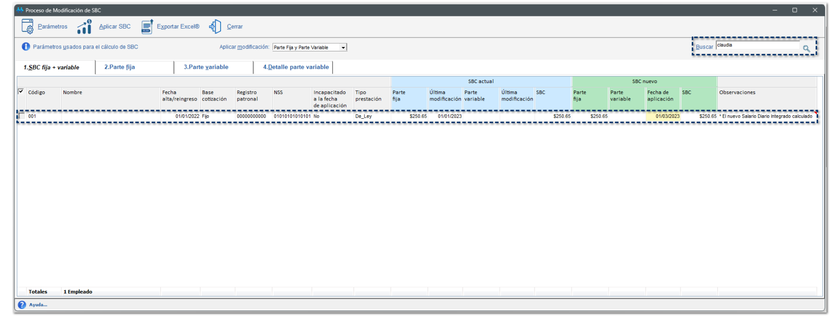 Módulo de Determinación de SBC