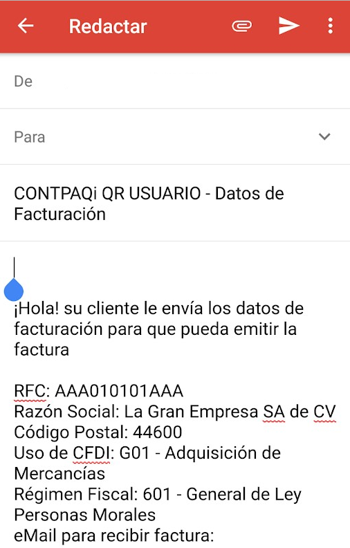 Nueva mejora "Enviar datos de facturación por correo"
