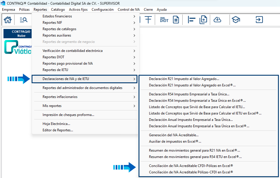 Conciliación de IVA Acreditable CFDI - Pólizas
