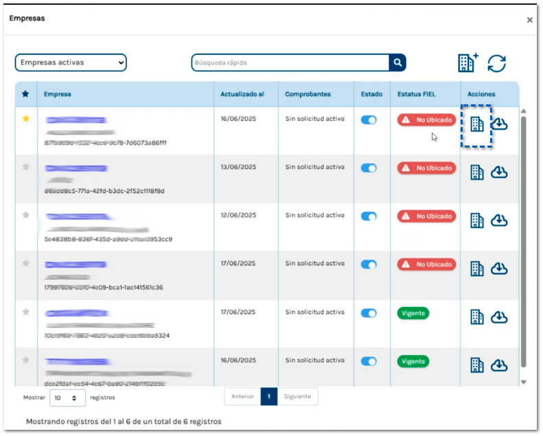 Al abrir una empresa se valida la vigencia de la FIEL