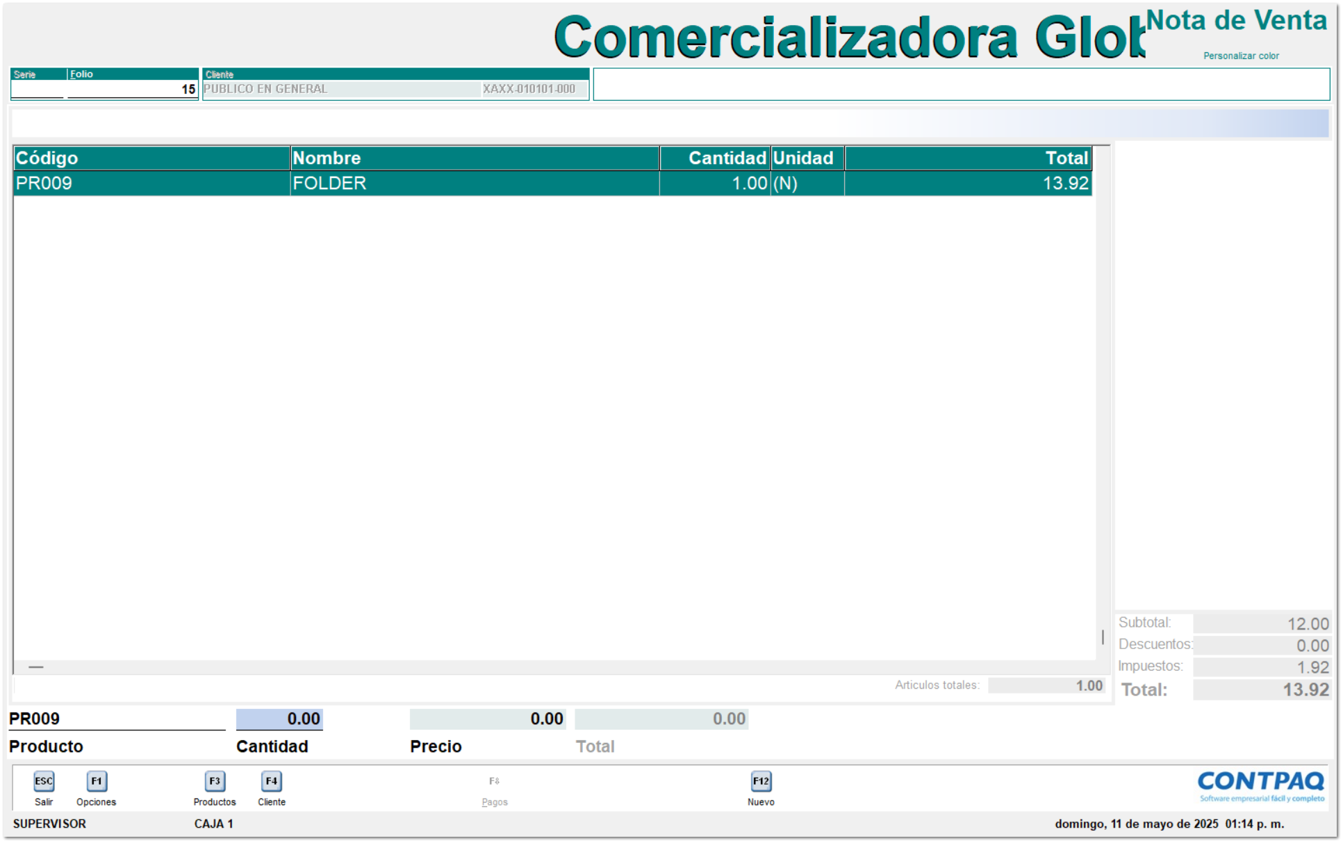 Listado de funciones