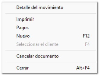 Listado de funciones
