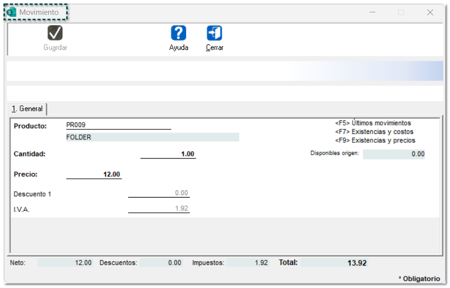 Listado de funciones