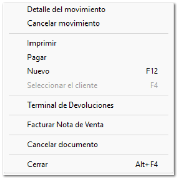 Listado de funciones