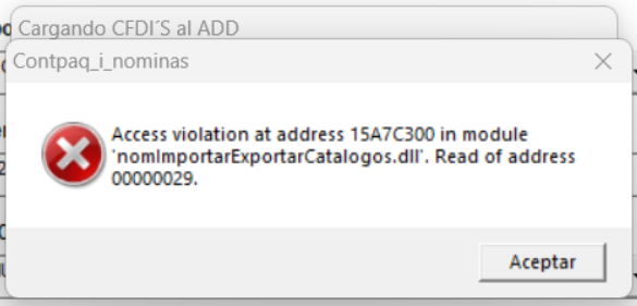 Access violation at address 170DC300 in module ...