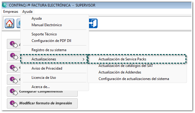 Actualización del sistema con los Service Packs
