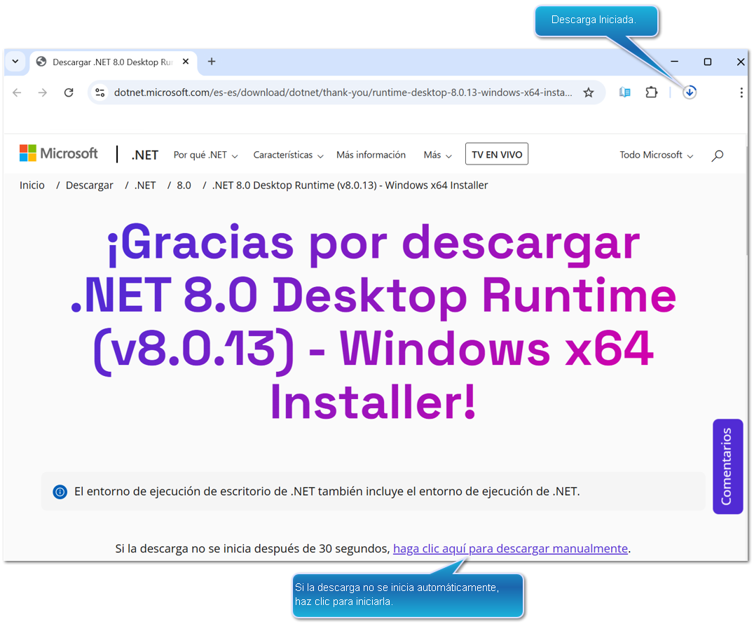 Instalación de Microsoft ASP.NET Core