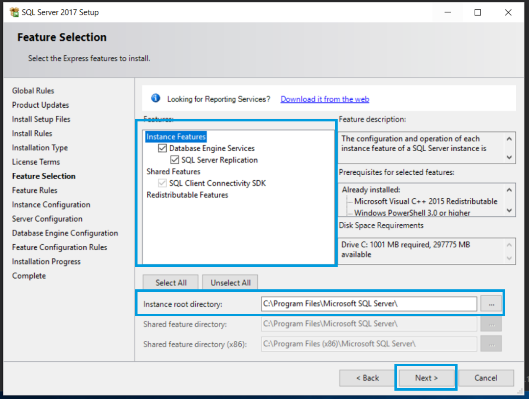 Instalación SQL Server