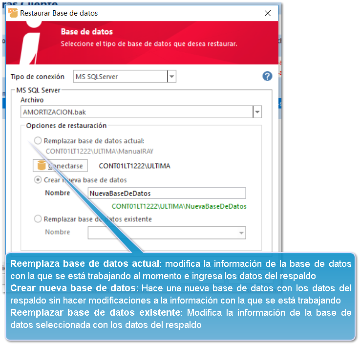 Restaurar Base de Datos