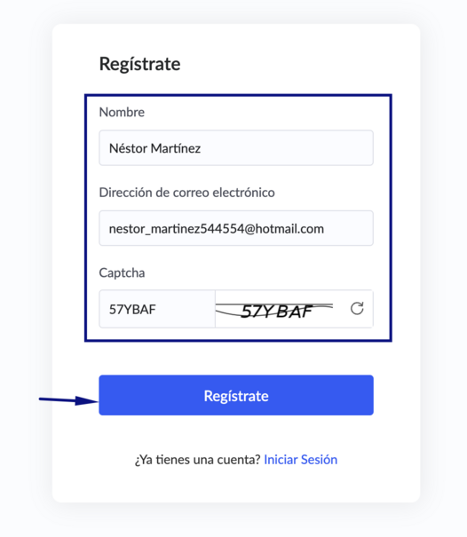 Registro de usuario