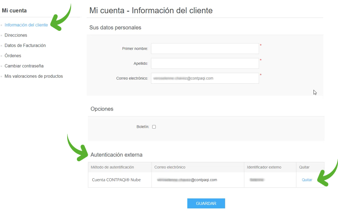 Ingreso a Wopen Store® para propietarios de tienda